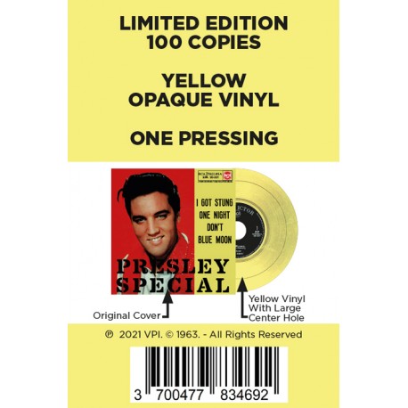 Elvis Presley - Presley Special - Vinyle Jaune (Italie) (Vinyle 7'')