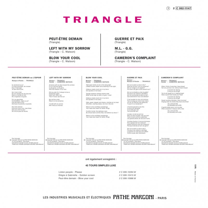 Triangle - Triangle (CD Mini LP)