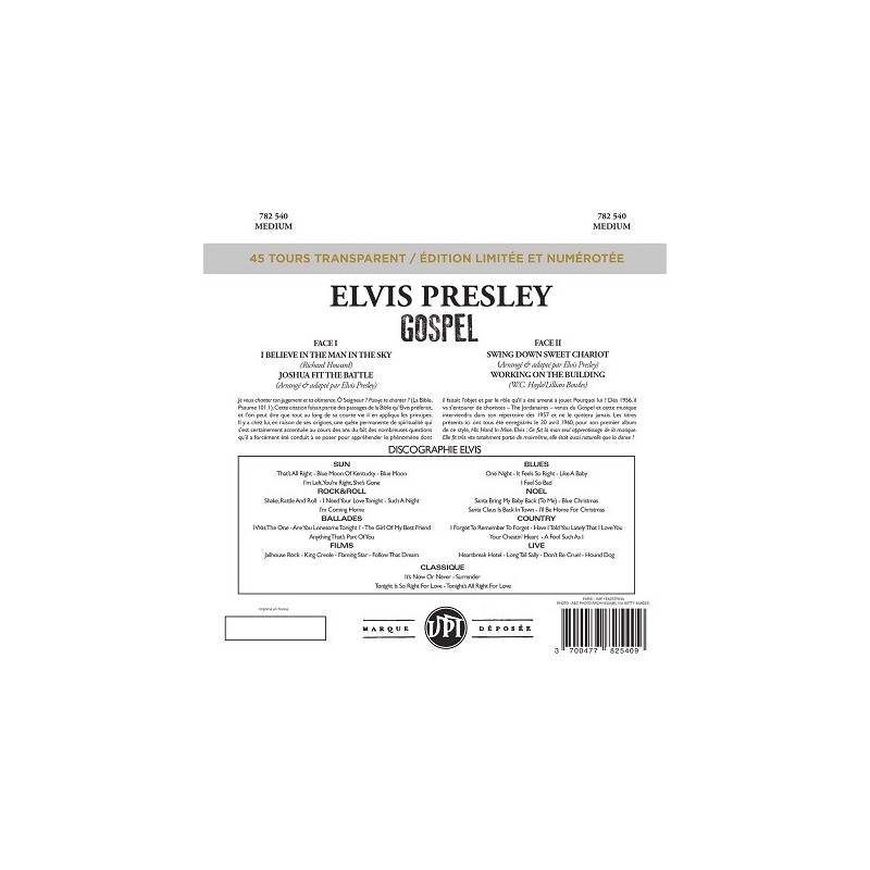 Elvis Presley - The Signature Collection N°07 - Gospel (Vinyle 7'')