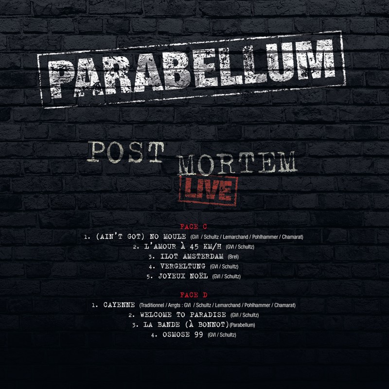 Parabellum - Post Mortem Live - RSD 2020 (Vinyle)